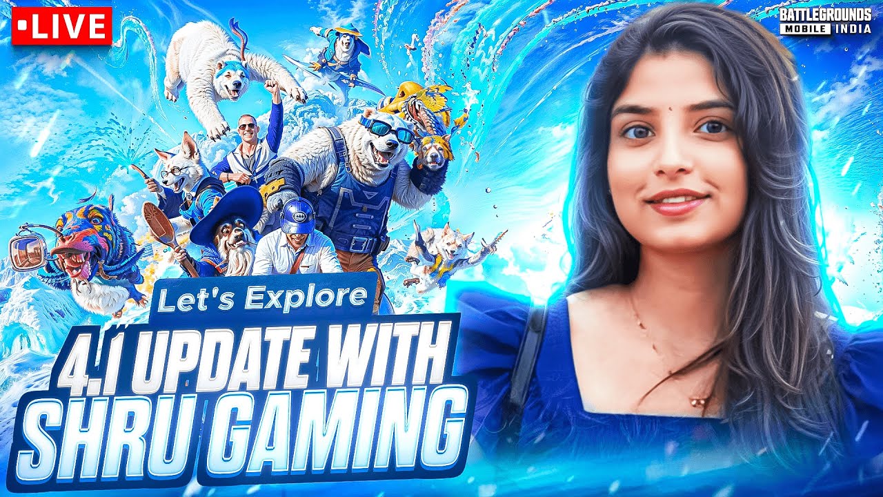 JOIN WITH TEAMCODE | BGMI 4.1 UPDATE 🔥 SHRU GAMING LIVE #bgmi #bgmilive ...