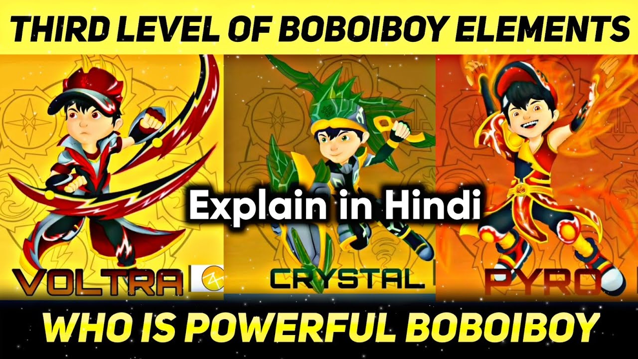 Boboiboy Elements Third Level in Hindi, Who is Powerful third element ...