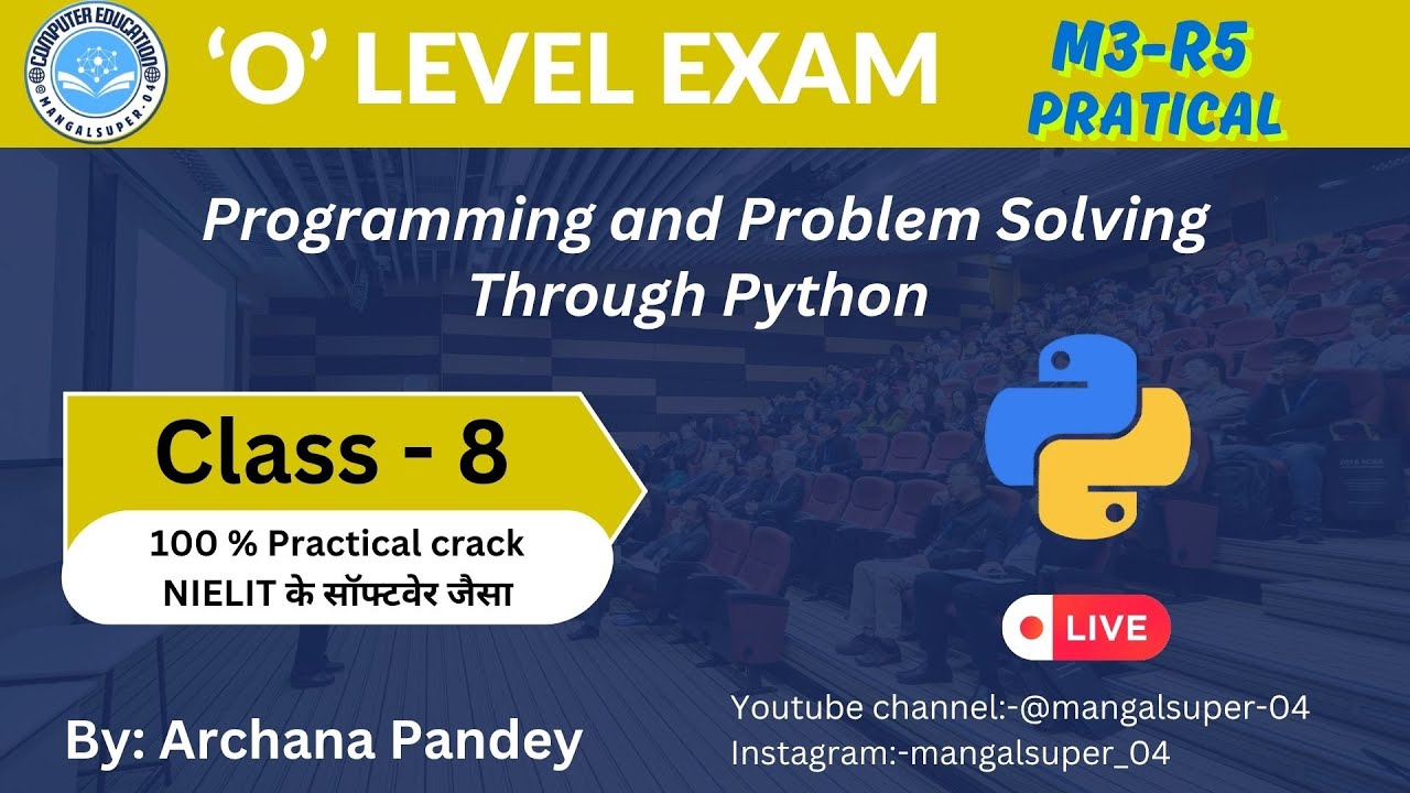 O Level Python (M3-R5) || Practical Question Class -8 #olevel # ...