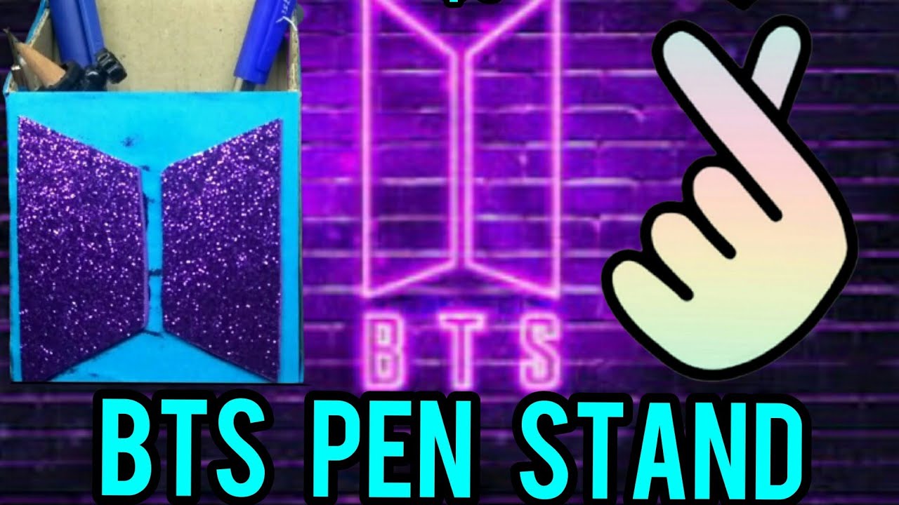 BTS pen stand at home by using cardboard at $0 /SURYA IDEAS - YouTube