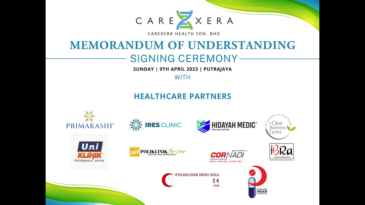 MOU Signing Ceremony - Healthcare Partners | CareXera Health - YouTube