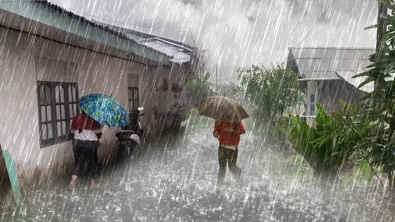 EXTREME MONSOON in Indonesia! 🌧️⚡ Caught in Nonstop Thunder ...