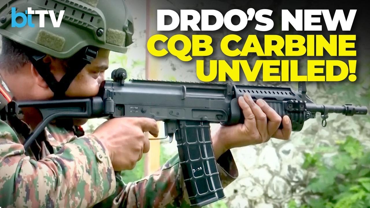 DRDO Unveils Indigenous CQB Carbine With 200m Range, Made In India By ...