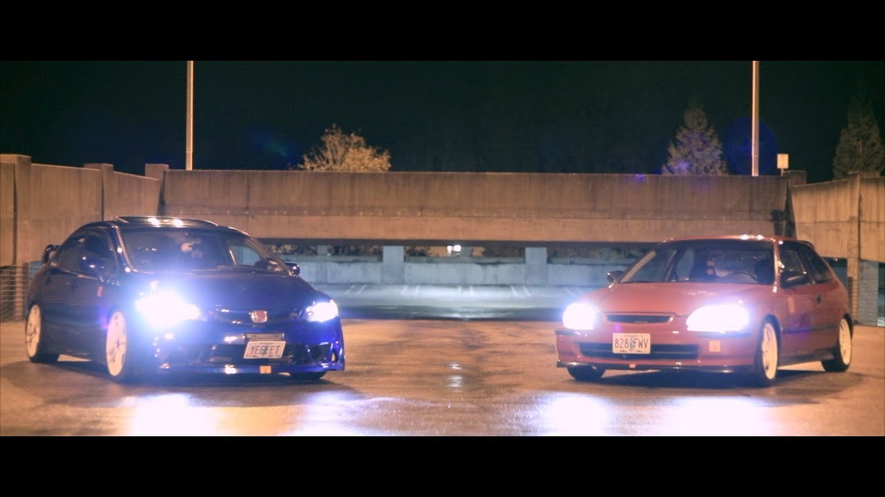 HELLASTANCES BLUE FA5 CIVIC SI & RED EK HATCH [4K] - YouTube