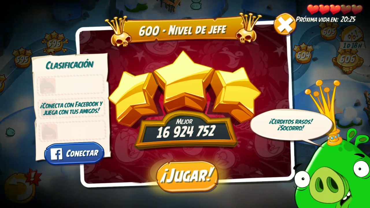 Angry Birds 2 - Rey Cerdo - Level 600 - King Pig - NIVEL DE JEFE - BOSS ...