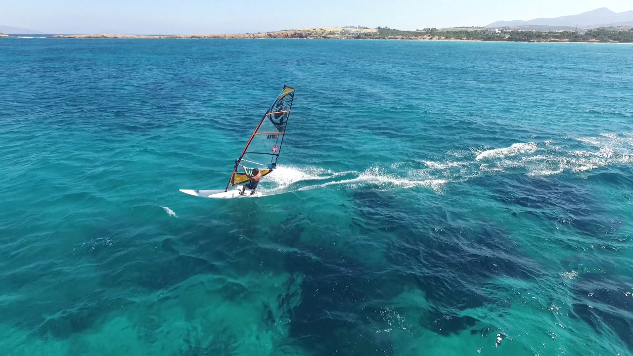 Wind surfing Paros - Santa Maria Beach - YouTube