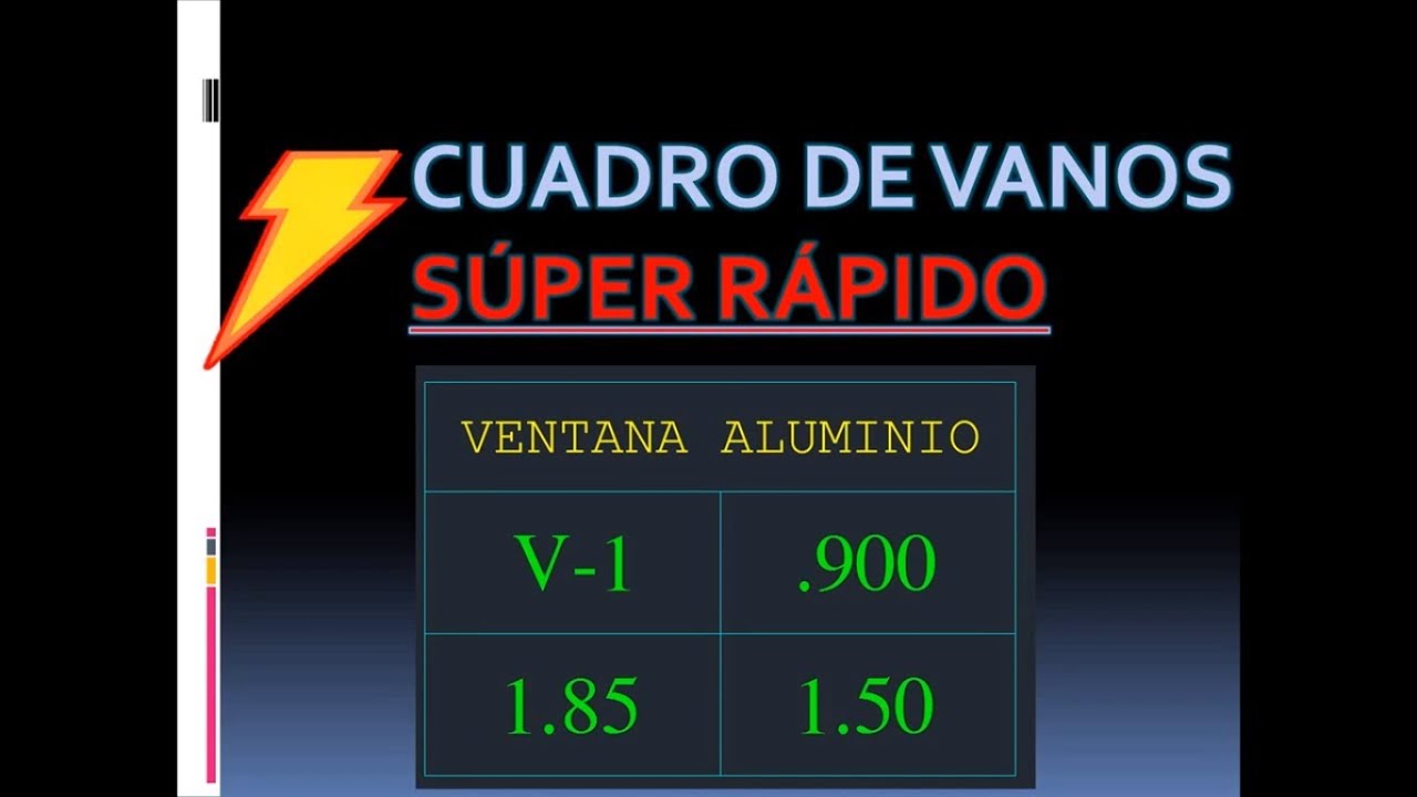 Tabla de Puertas y Ventanas Súper Rápido en AutoCAD con Cuadro de Vanos ...