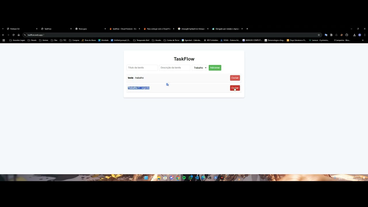 TaskFlow - Projeto para Disciplina de Projeto Integrador Transdisciplinar - YouTube