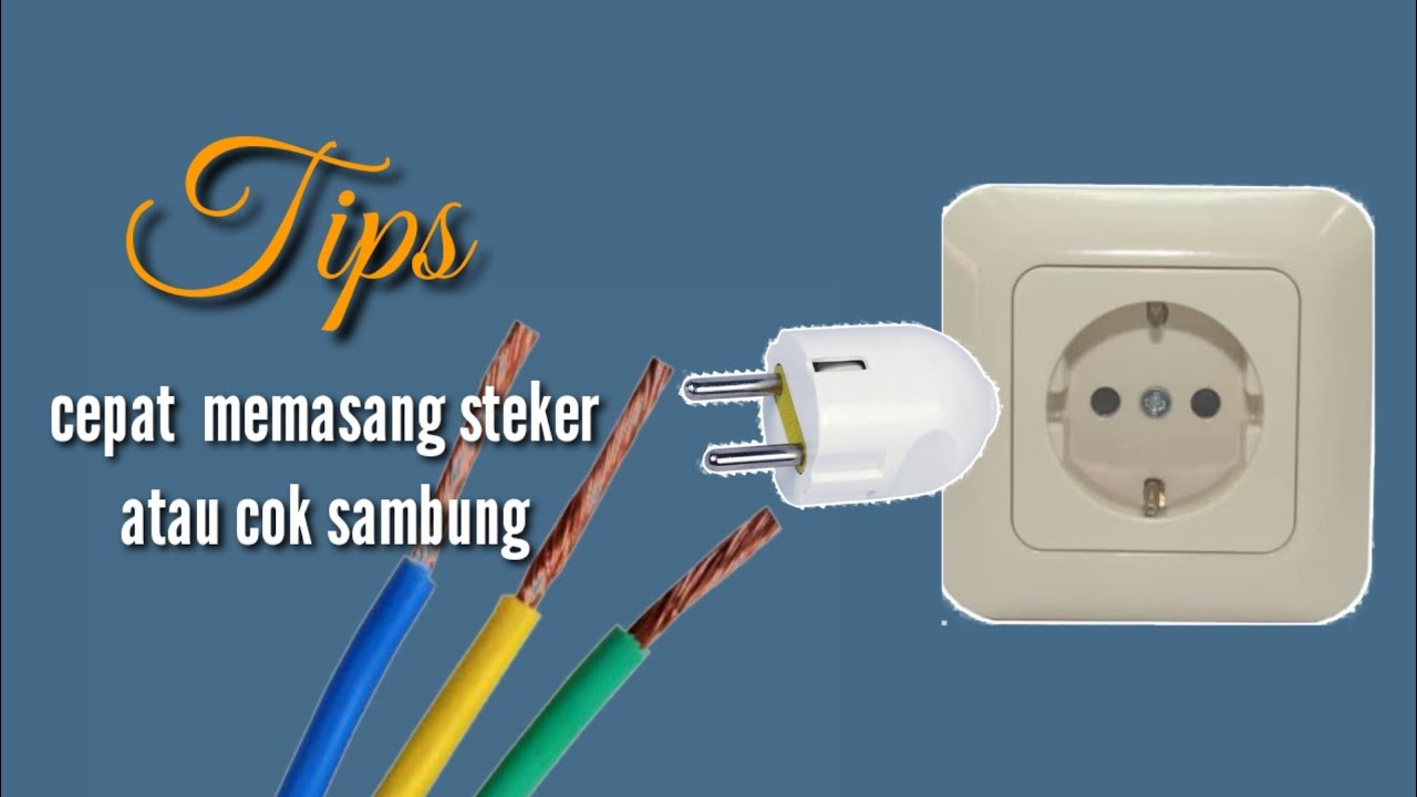 Cara memasang kabel colokan listrik | Steker Panasonic - YouTube