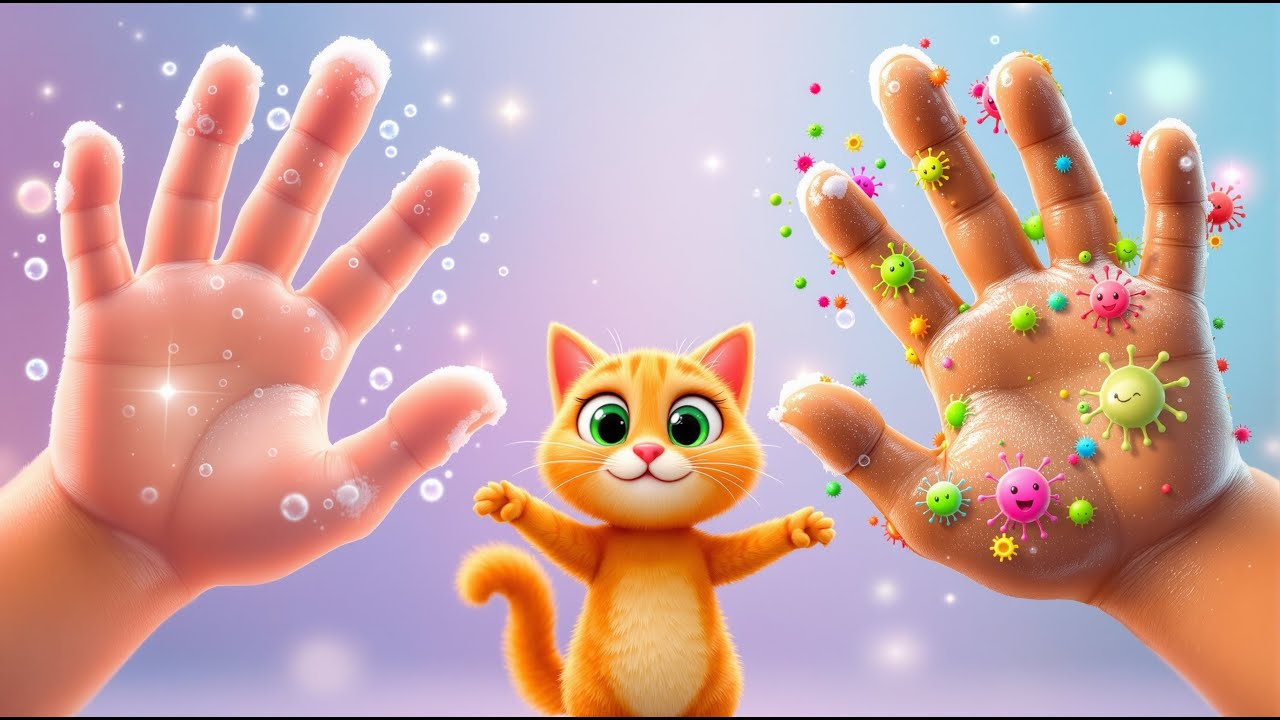 Zat Pisoiul Curios învață copiii să se spele pe mâini | Cântec educativ ...