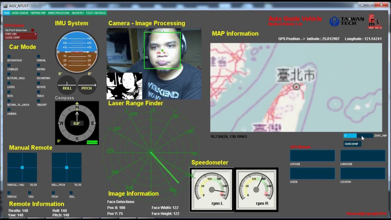 AGV (Auto Guide Vehicle) - GUI System - YouTube