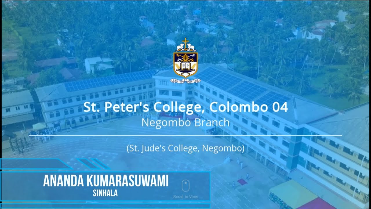 Ananda Kumaraswami - Sinhala (Grade 09) - YouTube