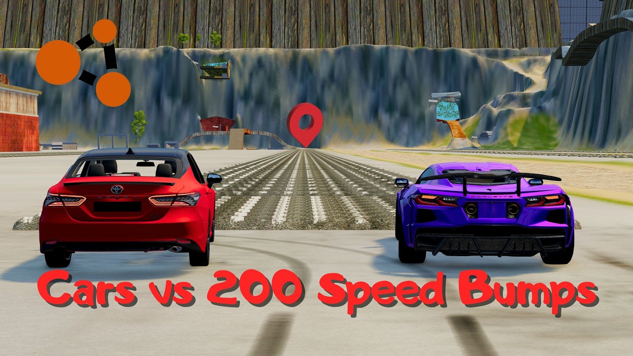 Top Racing EXPERT Puts Cars to the Test on 200 Speed Bumps ! | BeamNG ...