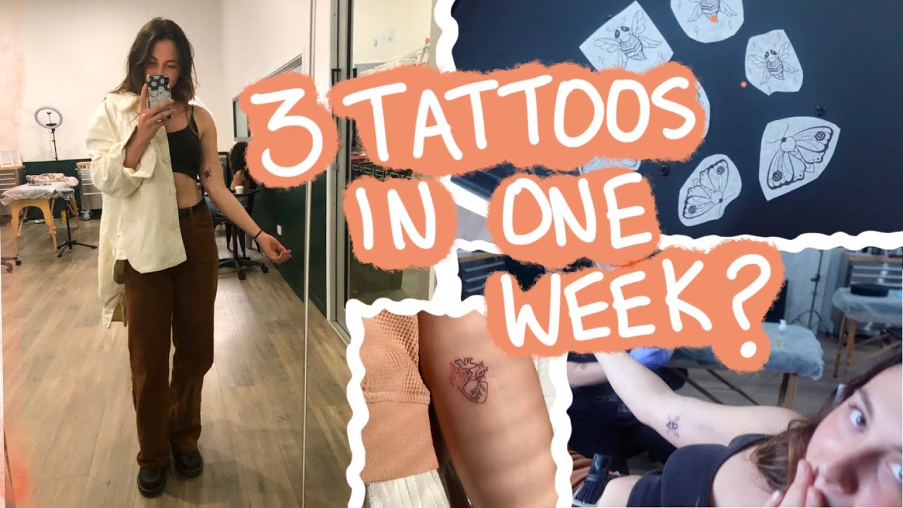 getting 3 tattoos in one week? tattoo vlog + meanings! - YouTube