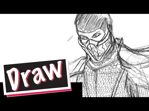 HOW TO DRAW SUB ZERO STEP BY STEP