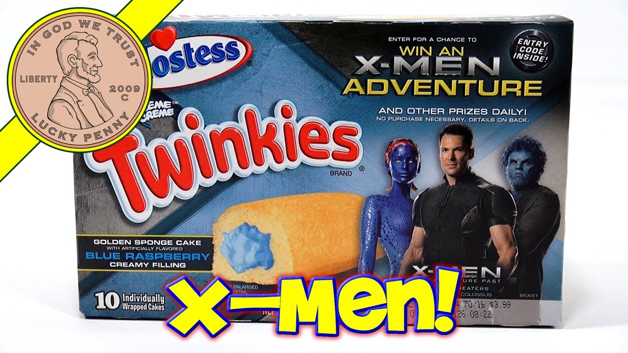 Twinkies X-Men Blue Raspberry eXtreme Creme Limited Edition Box - YouTube
