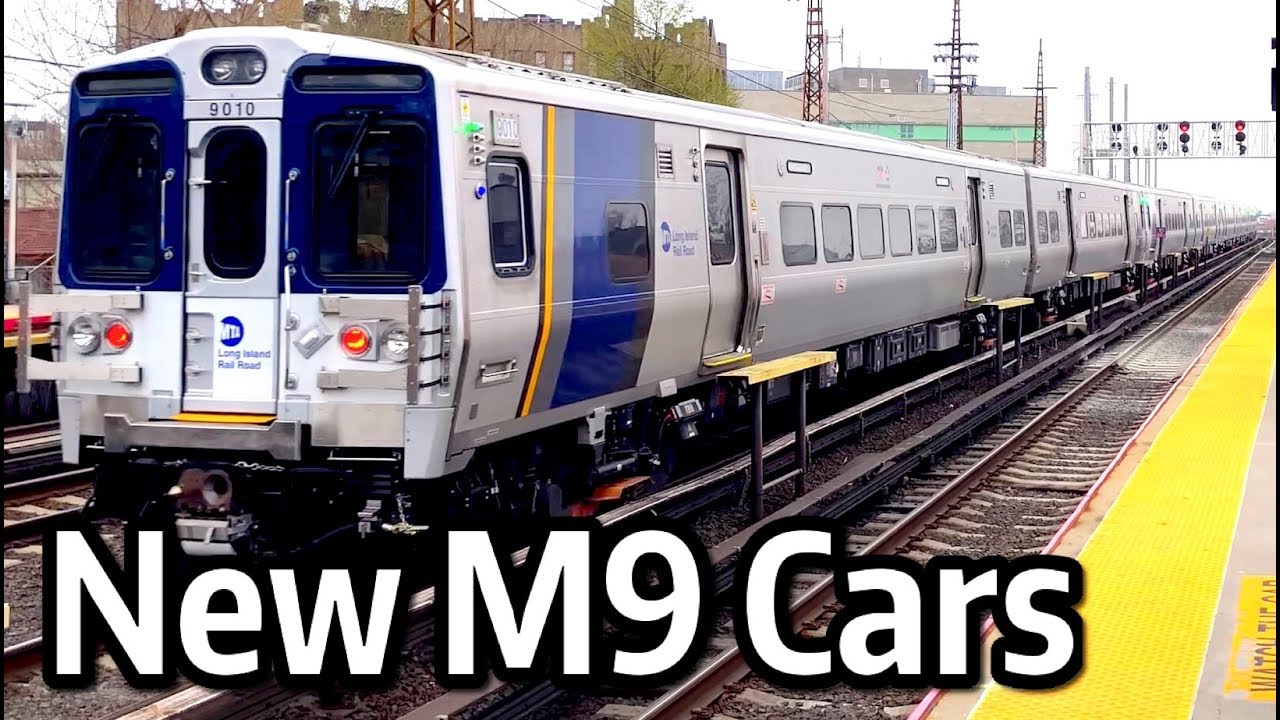 ⁴ᴷ New 14-Car Long Island Railroad M9 Test Train at Woodside Station ...