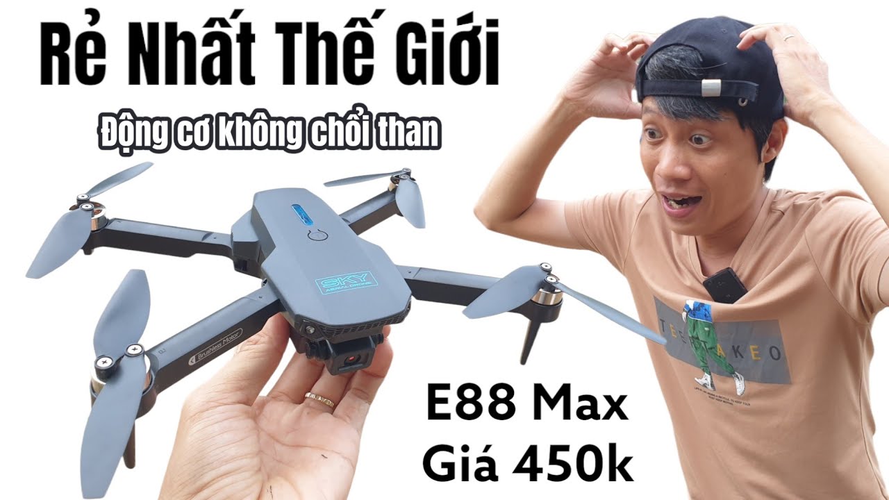 Flycam rẻ nhất thế giới - E88 Max giá 450k - YouTube