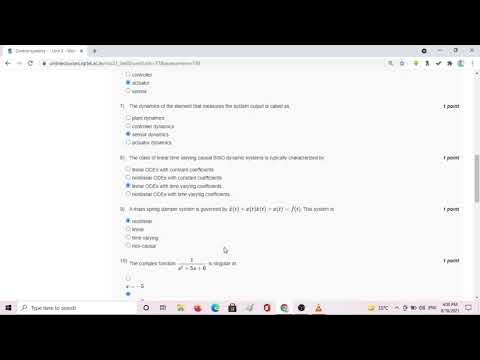 Control System assignment | Week 1| NPTEL 2021 - YouTube