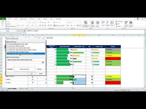 How to create Status Trackers in Excel - Part 2 - YouTube