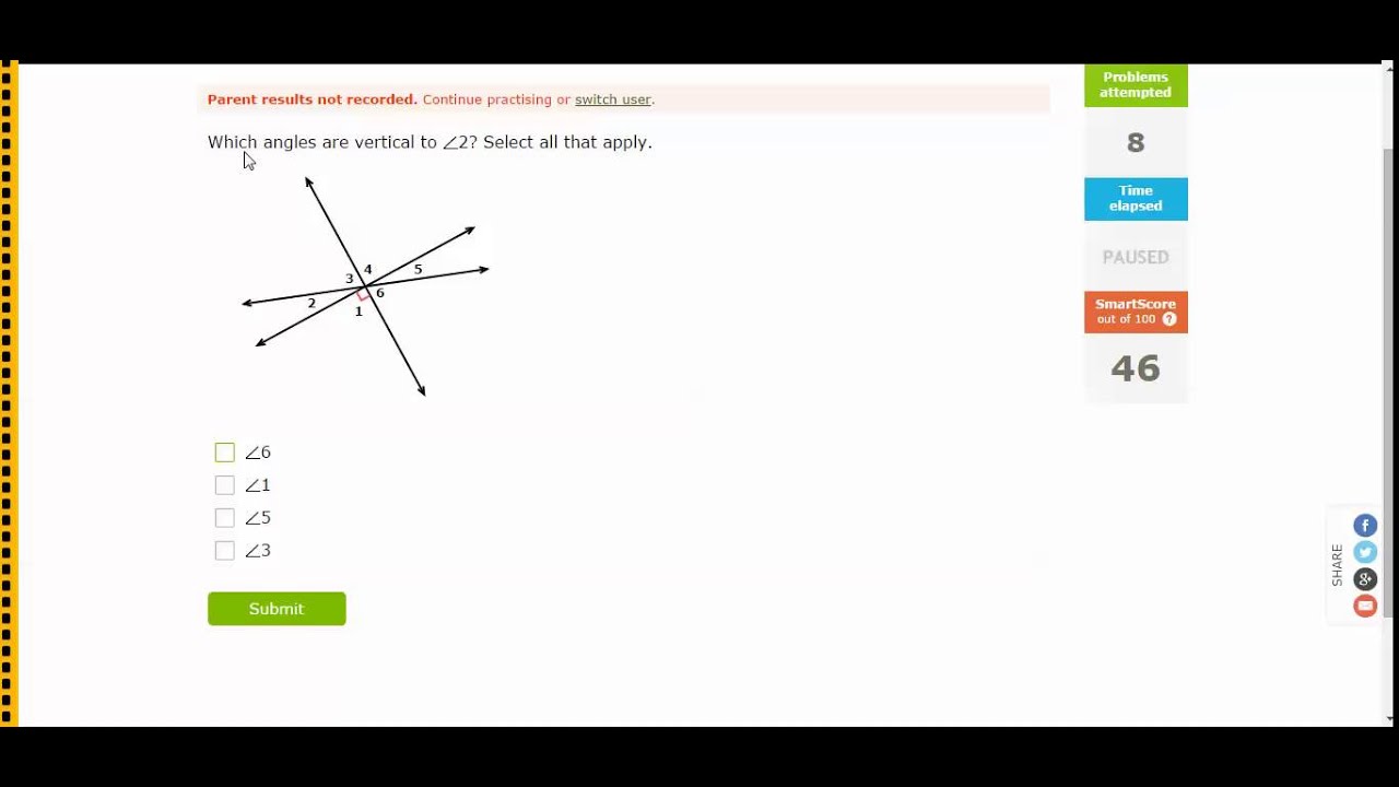 Angle Terms: complementary, supplementary, adjacent and vertical angles ...