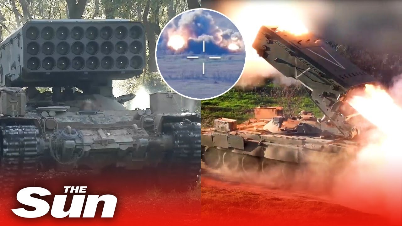 Russia fires multiple rockets at Ukrainian positions with 'Solntsepek ...