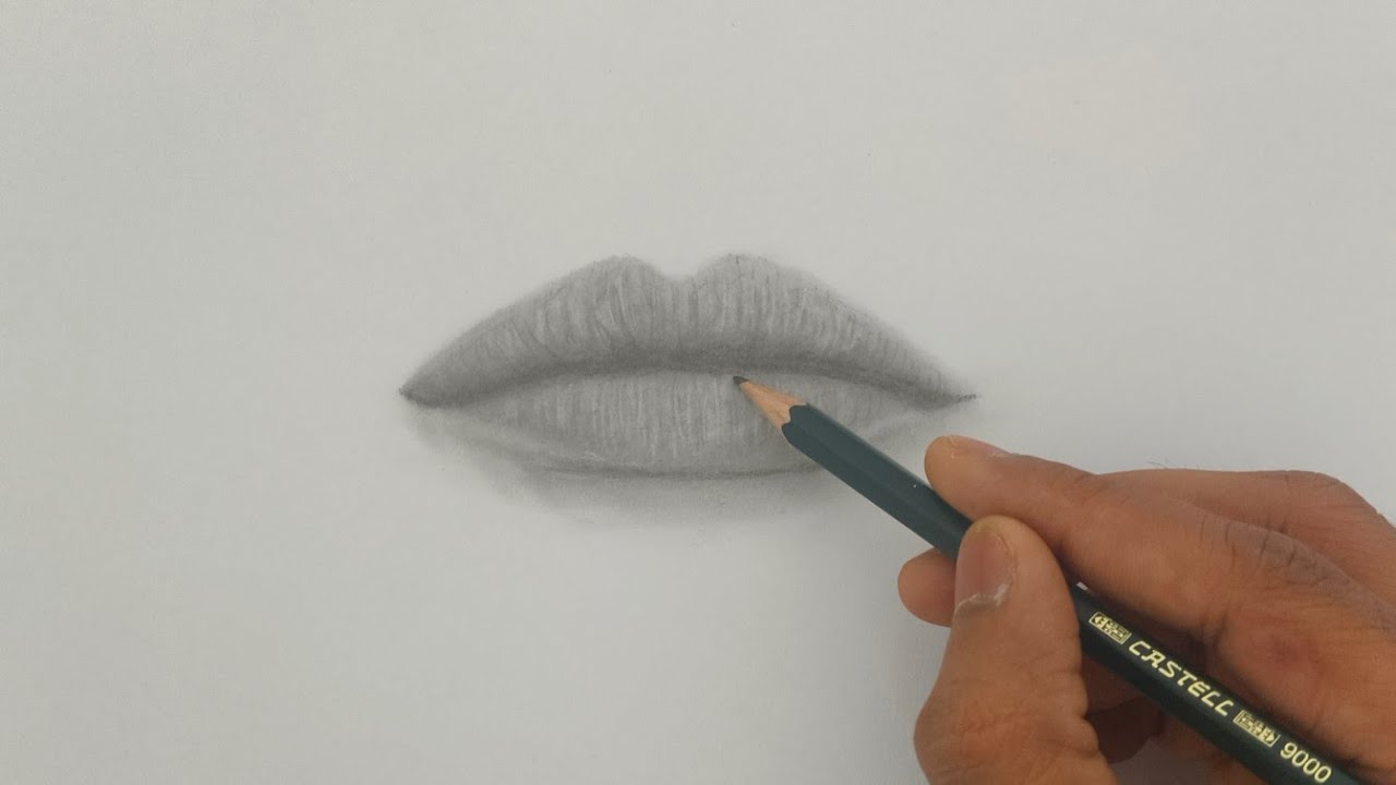 How to Draw Realistic lips | Easy for Beginners - YouTube