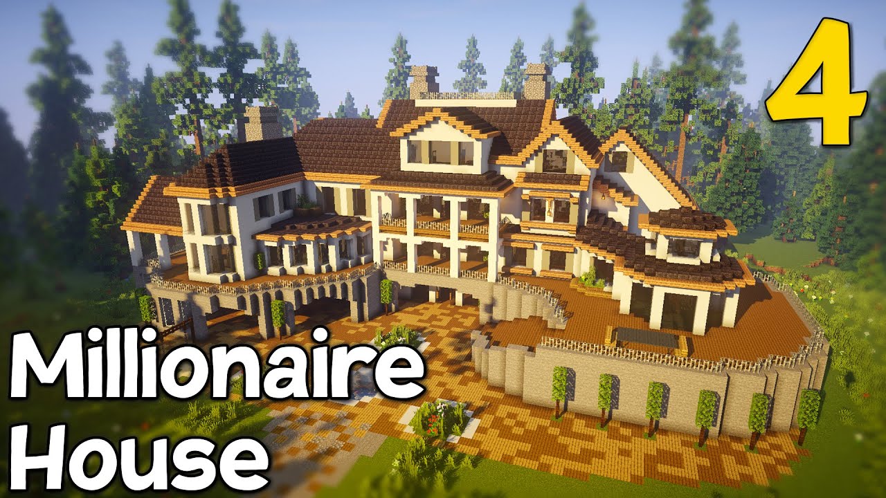 Minecraft: How to Build a Large Suburban House Tutorial #9 [4/4] - YouTube