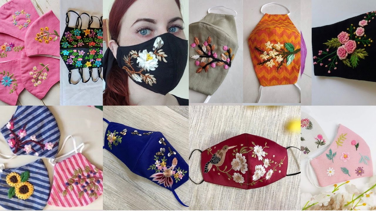 creative embroidery diy facemask / 3d embroidery designs for embroidery ...