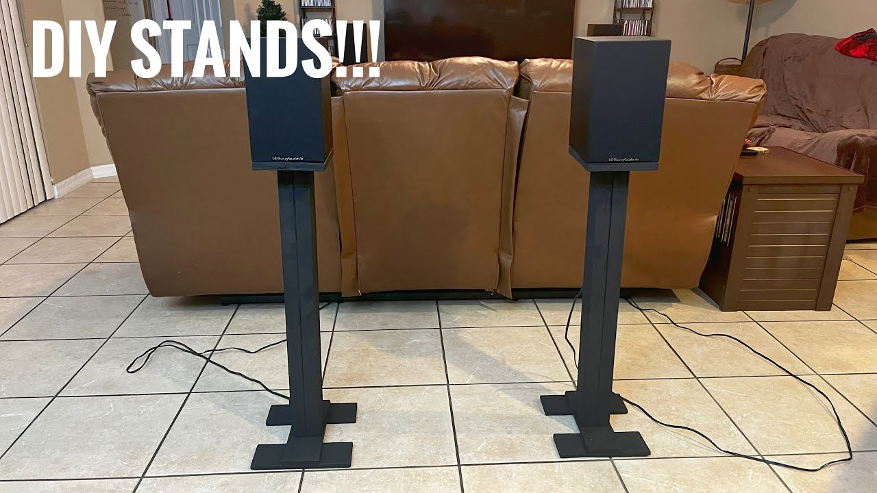 How to Build Speaker Stands! (Simple and Easy DIY Bookshelf Speaker Stands) - YouTube
