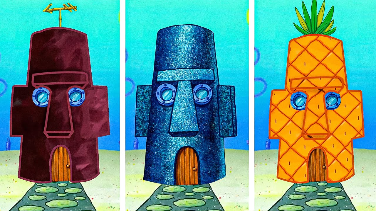All Spongebob houses everybody looks like Squidward house - YouTube