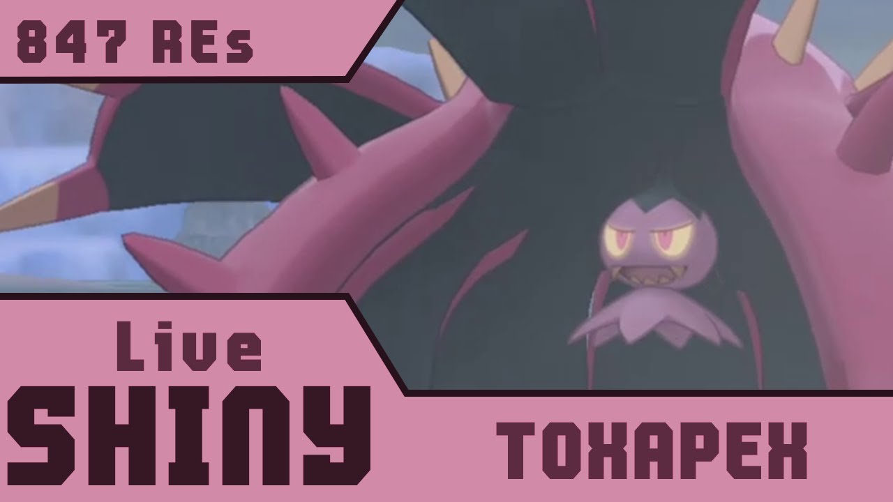Live Full Odds Shiny Toxapex in 847 Encounters! • Pokemon Sword - YouTube