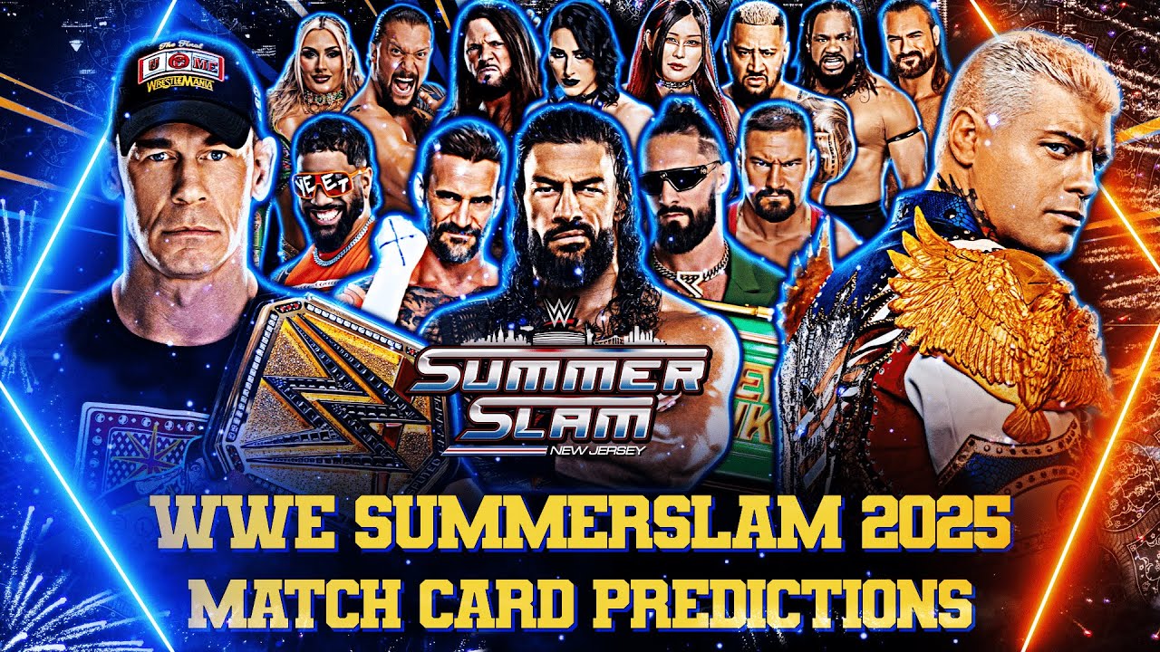 WWE Summerslam 2025 New Jersey Match Card Predictions - YouTube