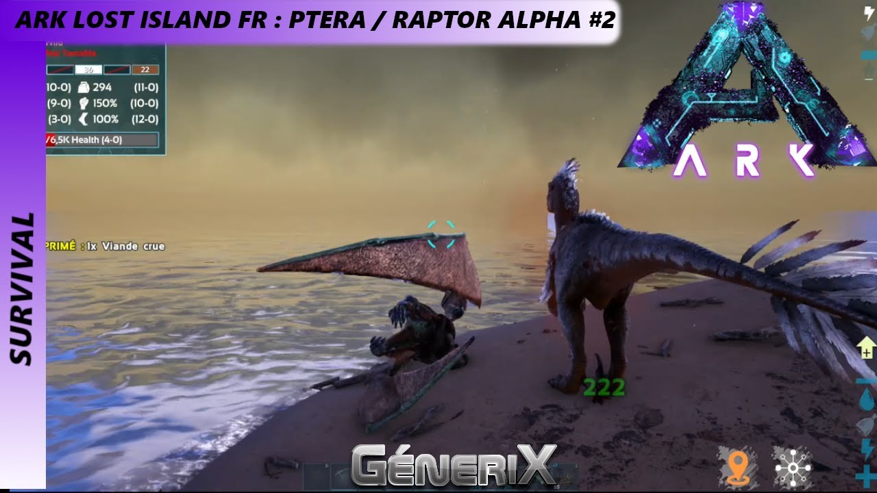 ARK LOST ISLAND FR : PTERA / RAPTOR ALPHA #2 - YouTube