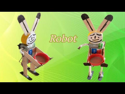 How to make Self Moving Robot using dc moter with 9 volt battery at ...