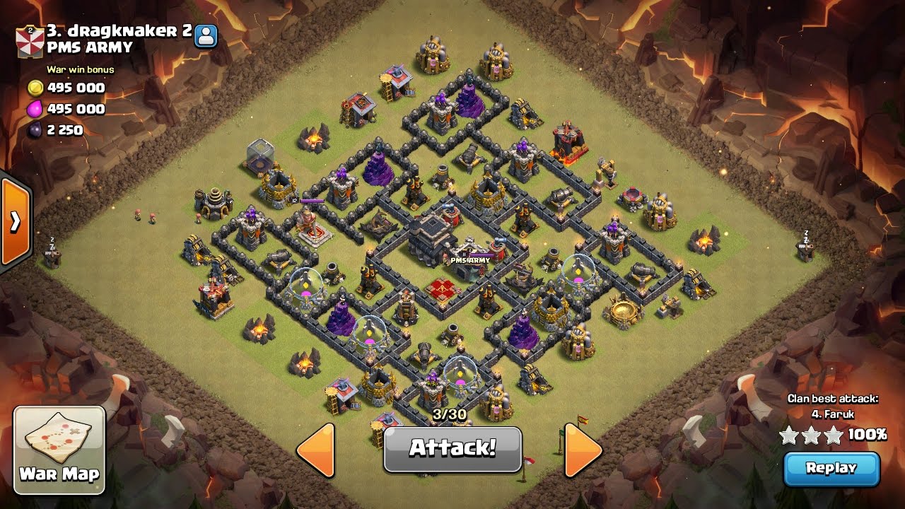 th9 lava loon attack no quieen - YouTube