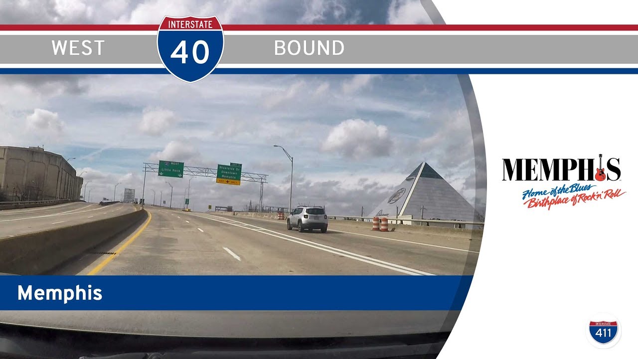 Interstate 40 West - Memphis - Tennessee | Drive America's Highways 🚙 ...