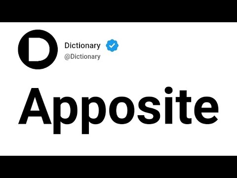 Apposite Meaning In English - YouTube