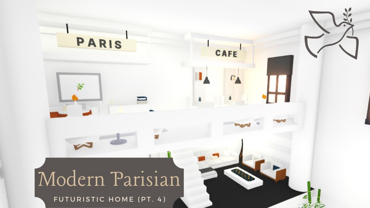 Modern Parisian Futuristic Home Speed Build (FINAL PART)| Pool + Café ☕ ...