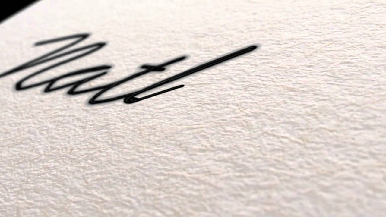 Adobe after-effects writing your own name - YouTube