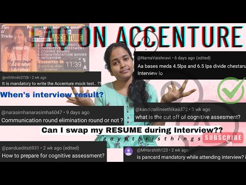FAQ on ACCENTURE || EXPLAINED IN DETAIL || SRIT || ON & OFF CAMPUS # ...