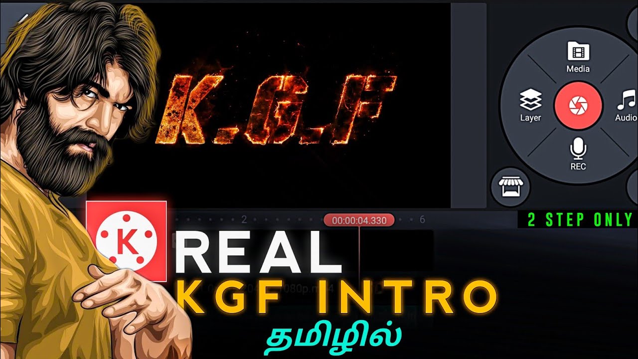 😳KGF Tittle Card Editing Tutorial in Tamil | KGF fire text effect ...