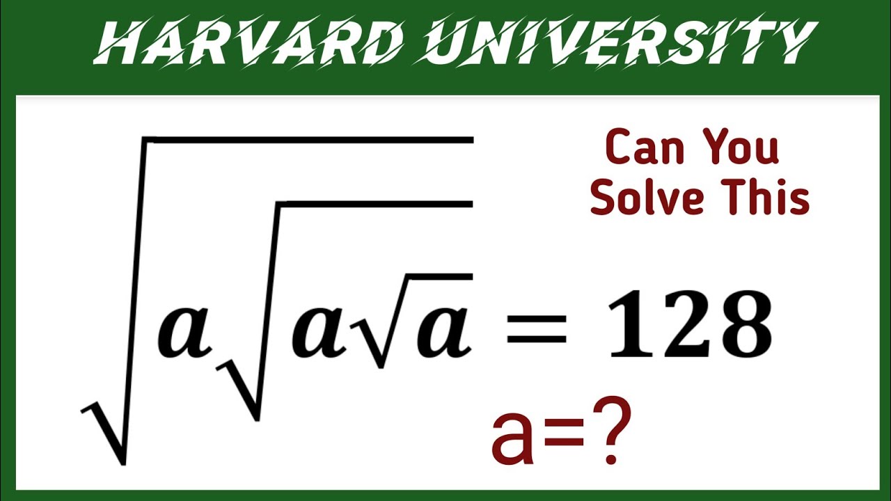 nice math olympiad problems || can you solve this square root question || - YouTube