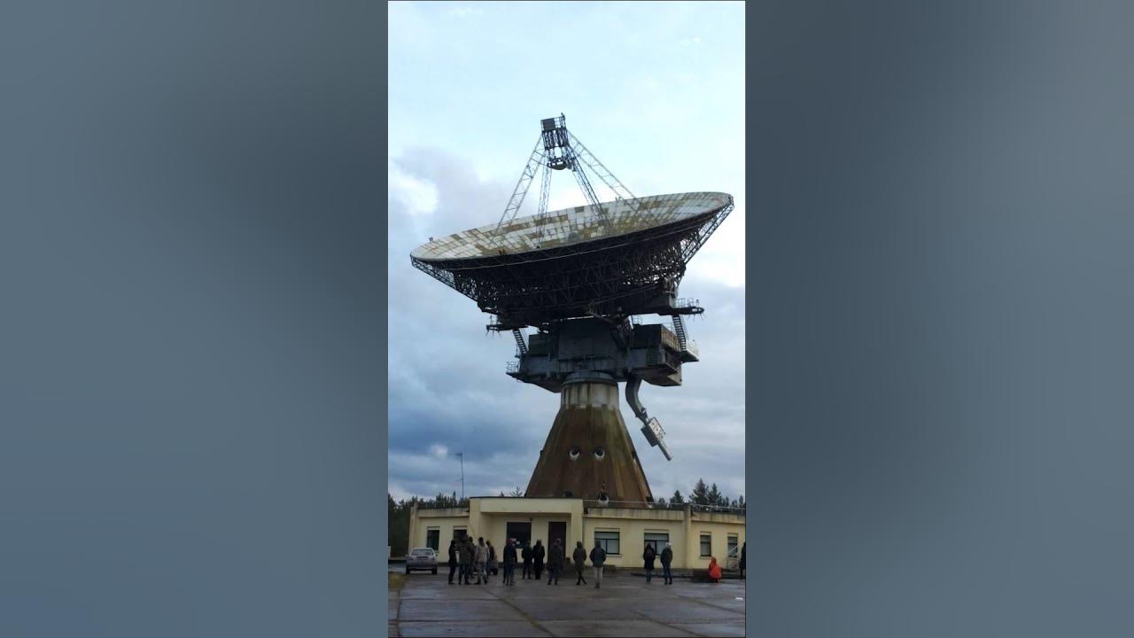 ex - SECRET SOVIET RADIO TELESCOPE RT-32 Turning - YouTube
