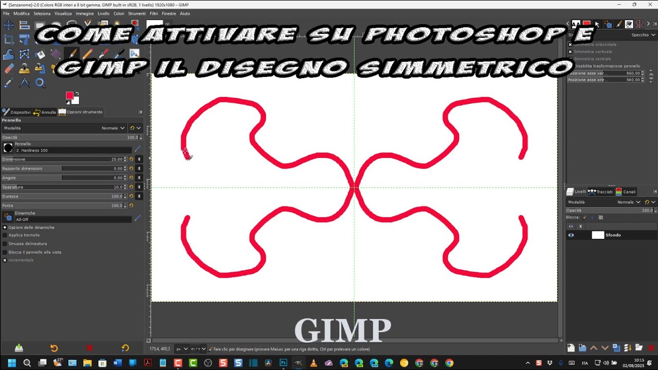 Come attivare il disegno simmetrico su Photoshop e su Gimp - YouTube
