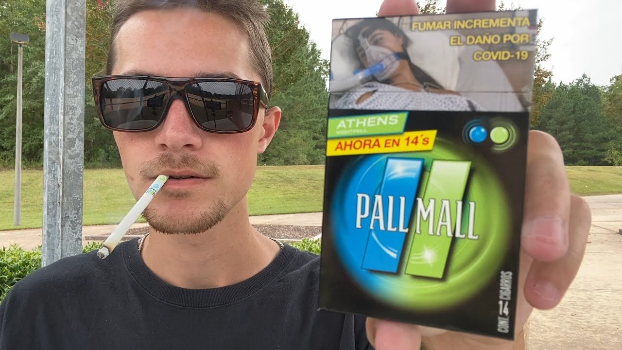 Smoking a Pall Mall Athens Nightfall Flavored Cigarette - Review - YouTube