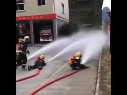 Firefighters Spraying Hose Meme - YouTube