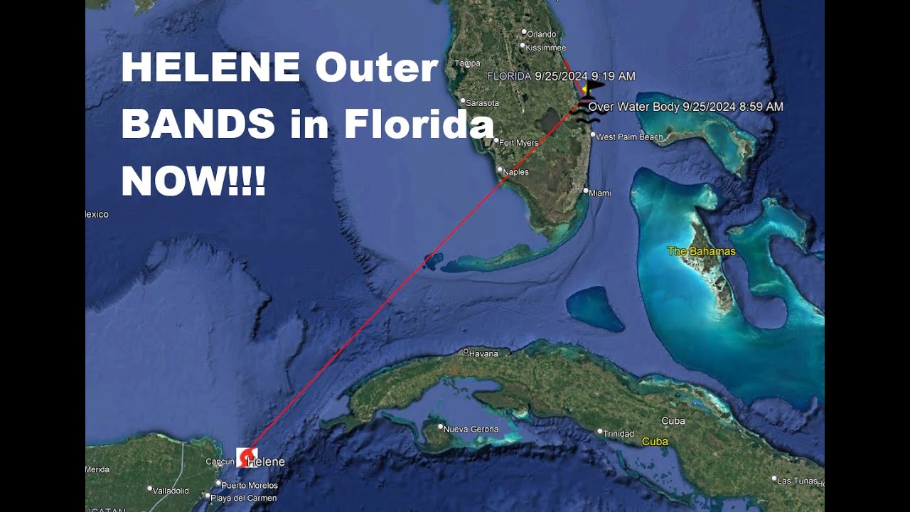 🔴HELENE INTENSIFIES. OUTER BANDS hit FLORIDA TODAY!! - YouTube