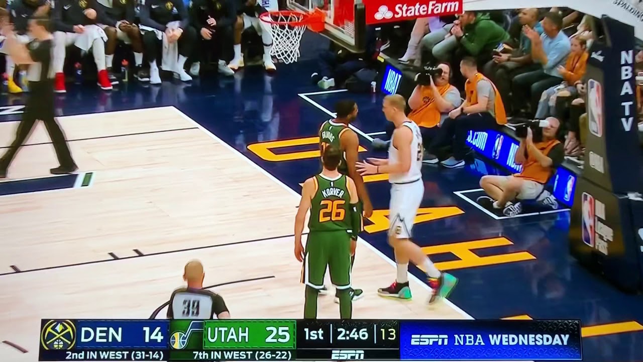 Denver Nuggets vs Utah Jazz Fight | two technical | ejection | Favors ...