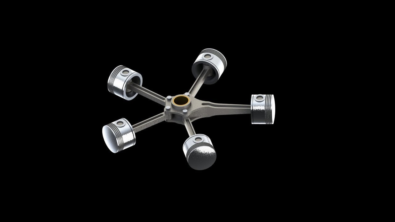 Radial Engine - Part Modelling - SolidWorks Tutorials - YouTube